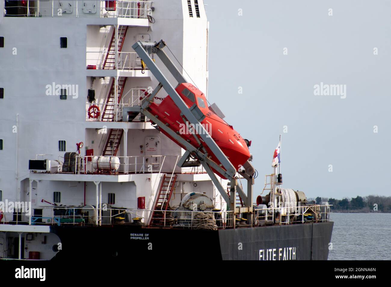 Orange lifeboat hi-res stock photography and images - Alamy