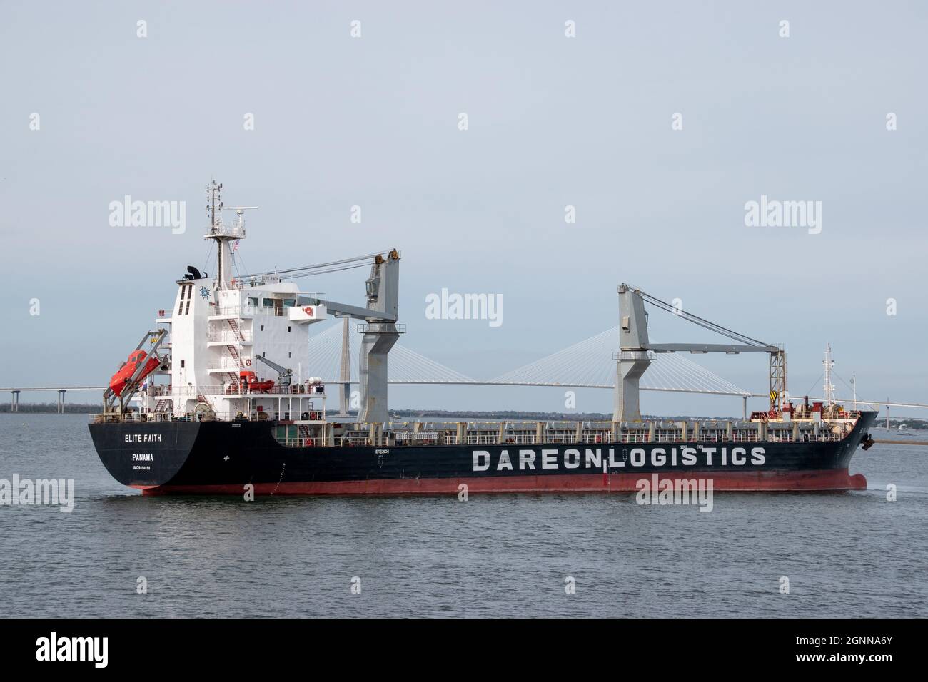 Charleston, SC - Feb 24 2021: The Elite Faith a General Cargo Ship ...