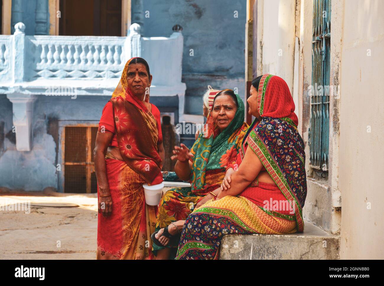Jodhpur, India - Nov 7, 2017. Indigenous women in the old part of ...