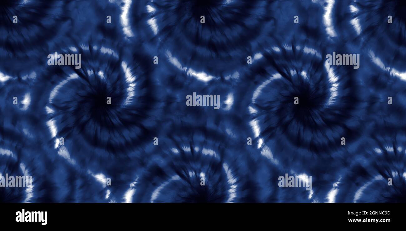 Seamless indigo tie dye 1970s funky hippie repeat pattern swatch for ...
