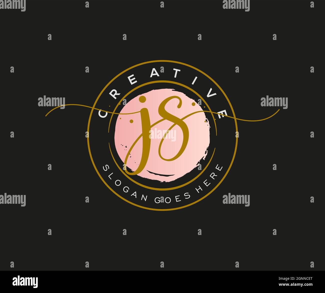 JS Feminine logo beauty monogram and elegant logo design, handwriting ...