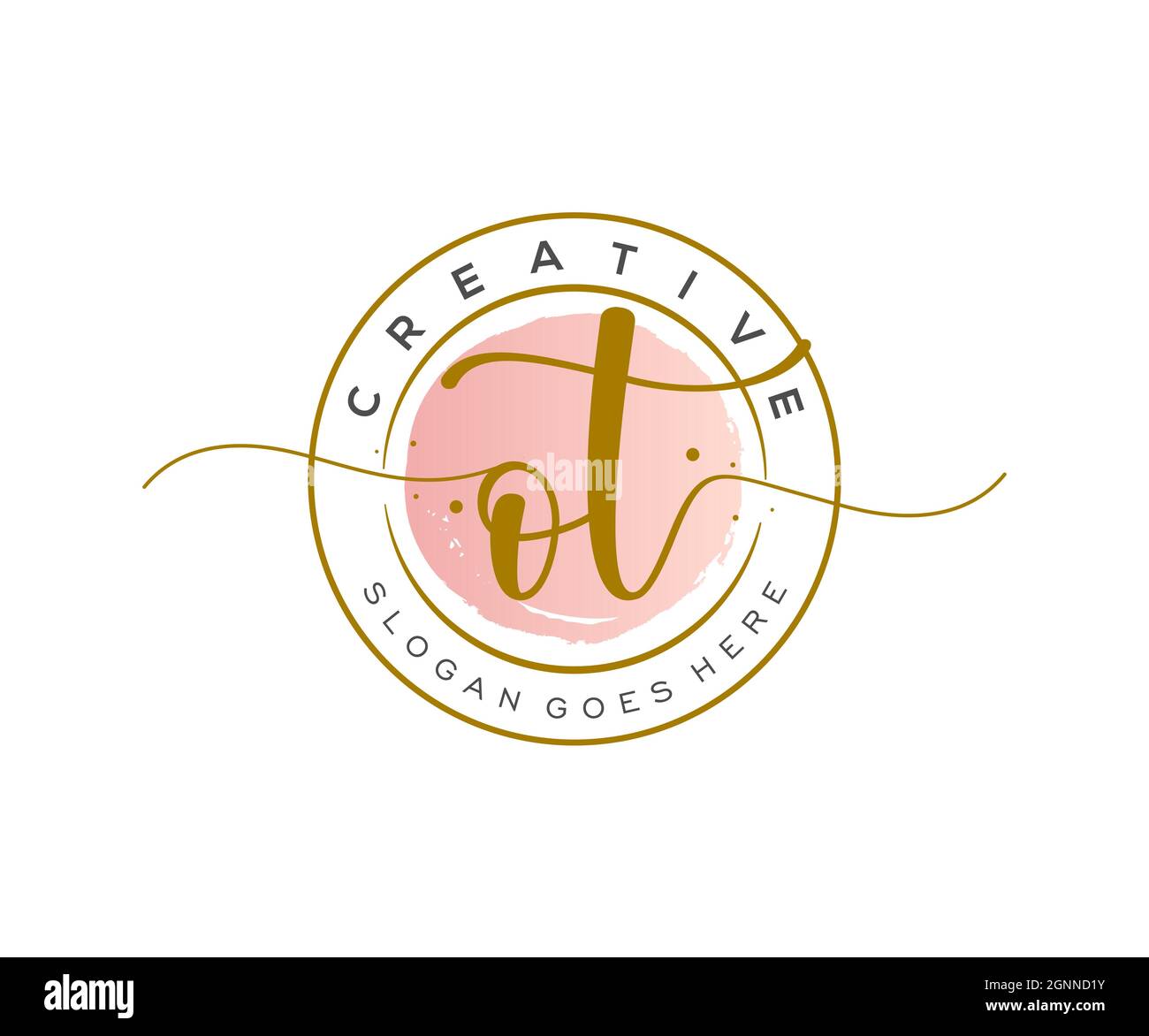 OT Feminine logo beauty monogram and elegant logo design, handwriting ...