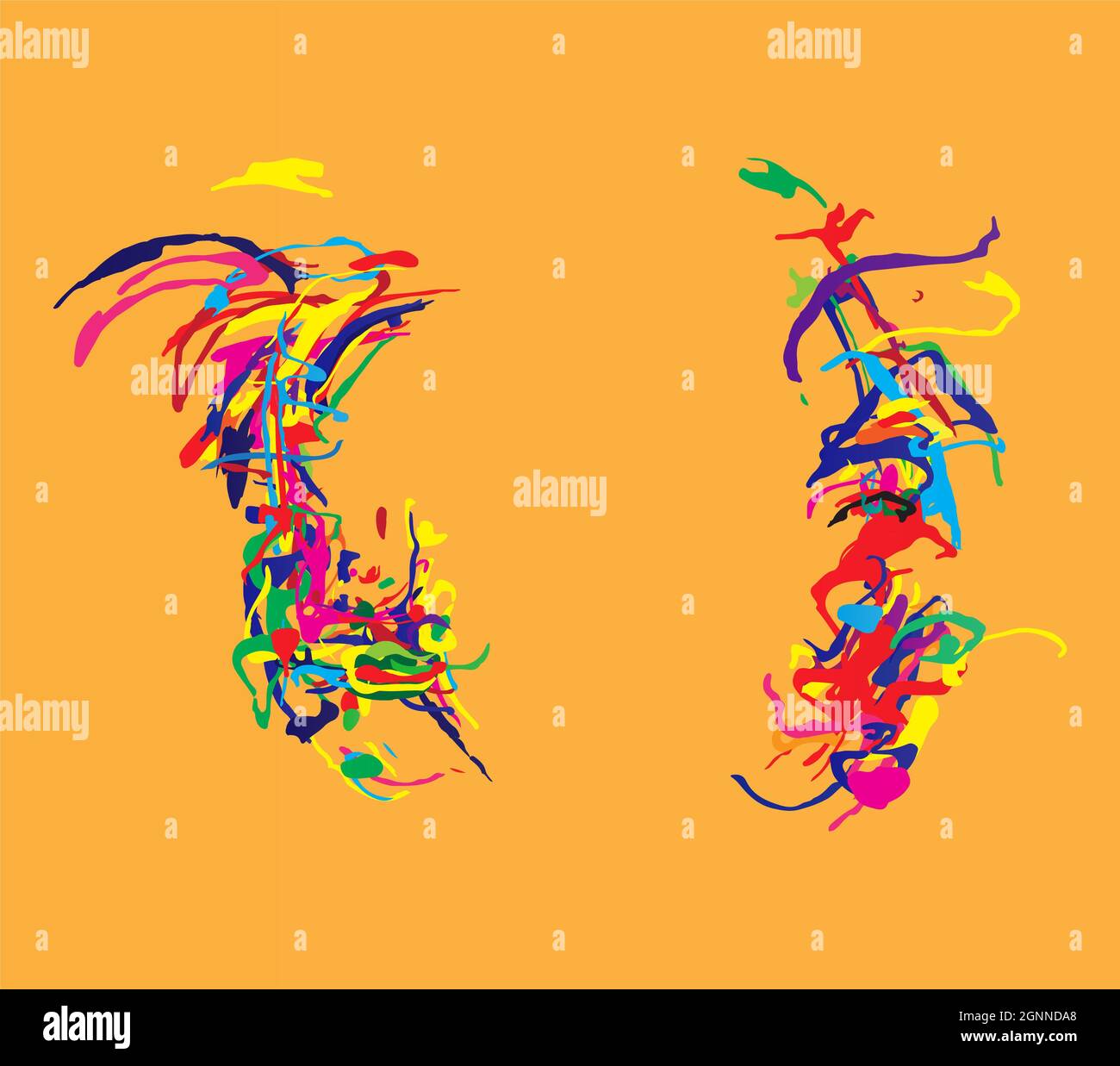 Simple illustration of abstract painting Stock Photo - Alamy