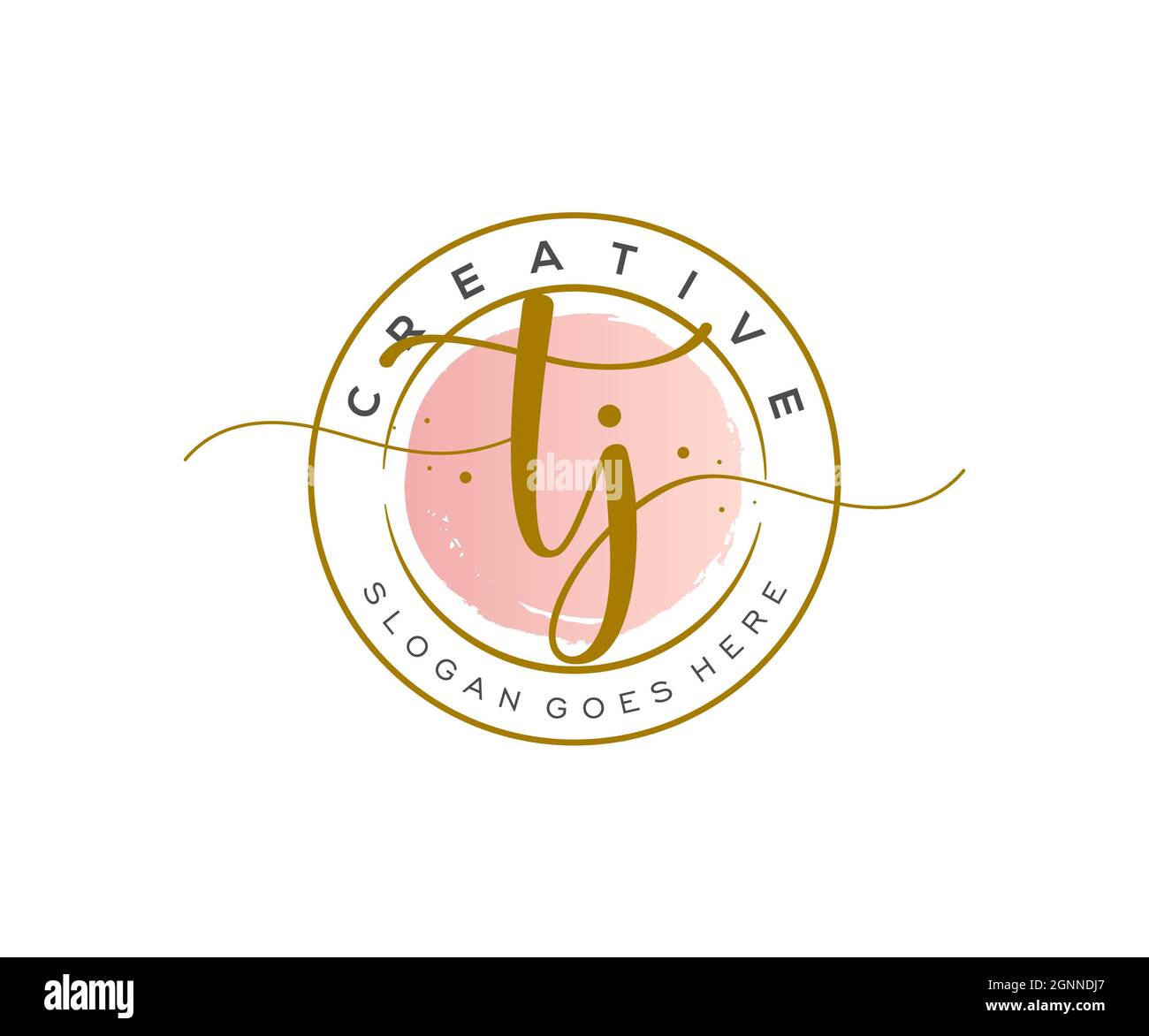 TJ Feminine logo beauty monogram and elegant logo design, handwriting ...