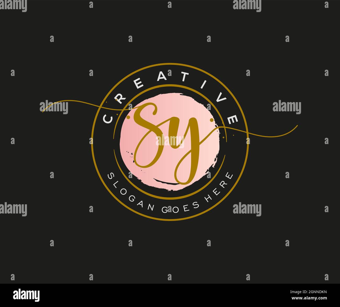 SY Feminine logo beauty monogram and elegant logo design, handwriting ...