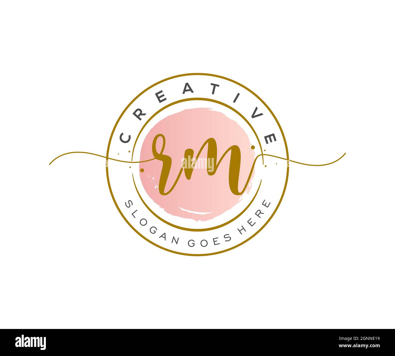 RM Feminine logo beauty monogram and elegant logo design, handwriting ...