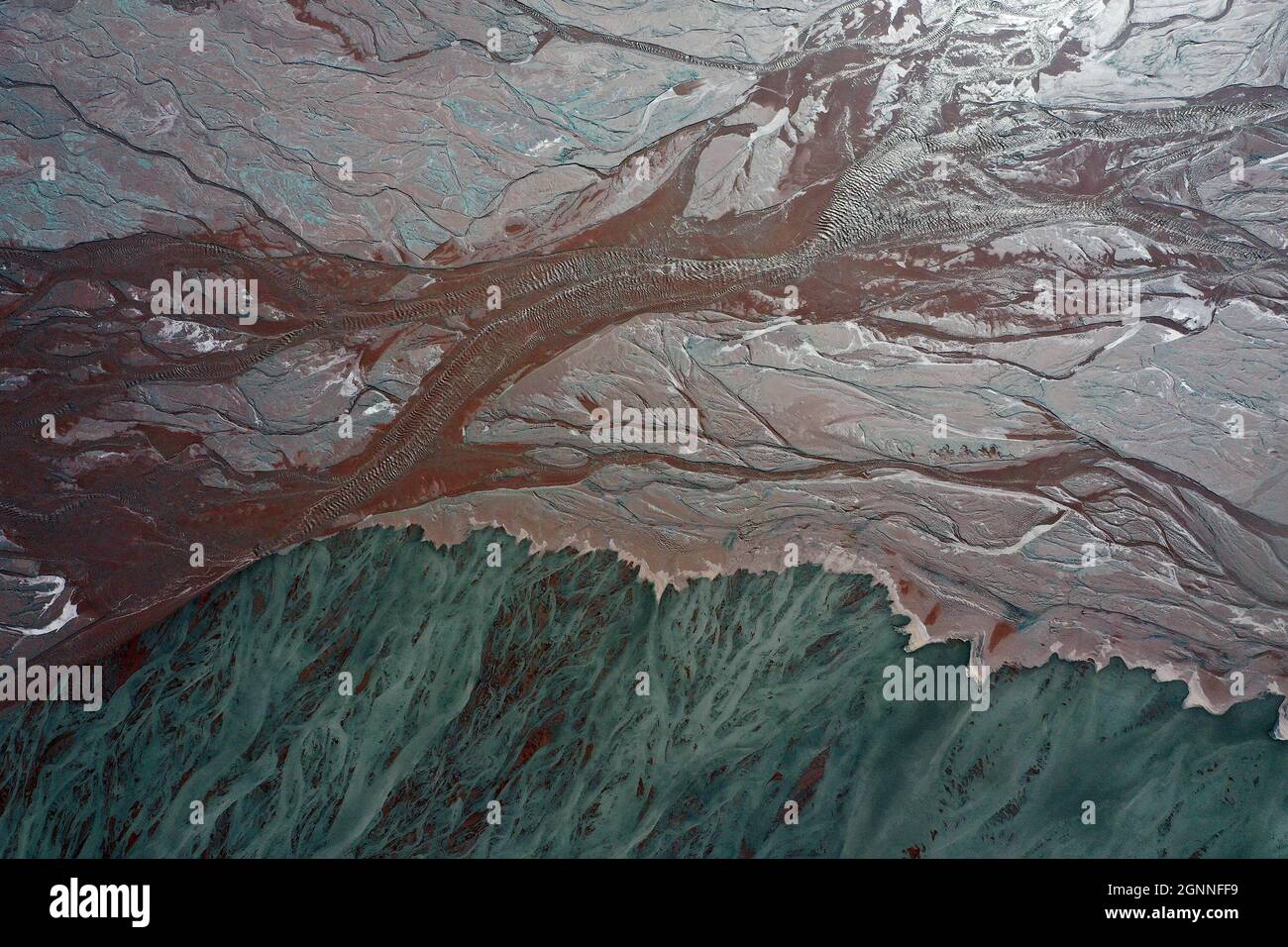 BENXI, CHINA - SEPTEMBER 23, 2021 - An aerial view shows the colorful ...