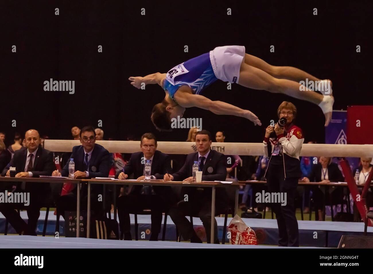 Moscow, Russia. 12th Dec, 2018. The Russian gymnast performs in a free ...