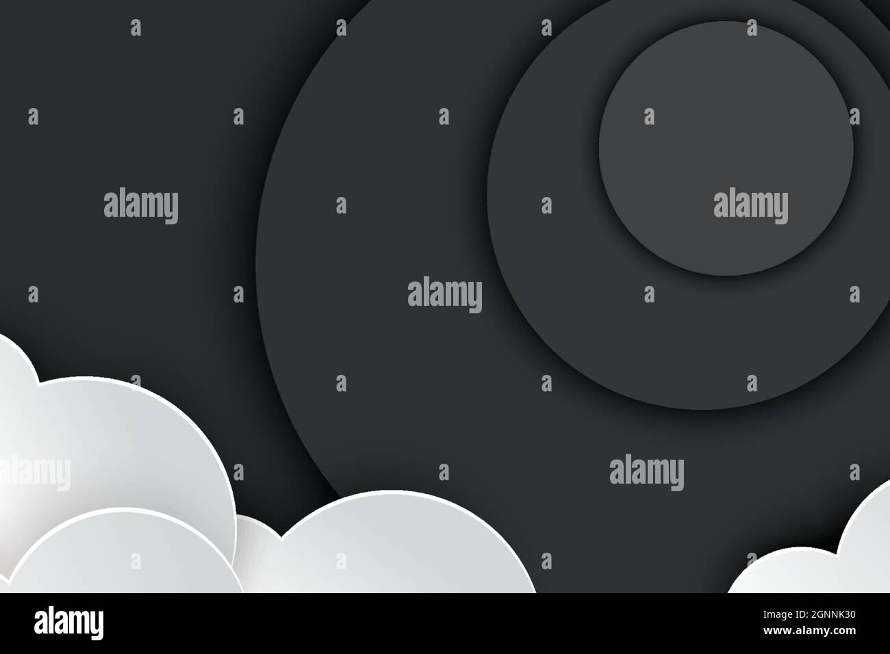 Halloween black paper in dark background. Cloud and sky black paper ...