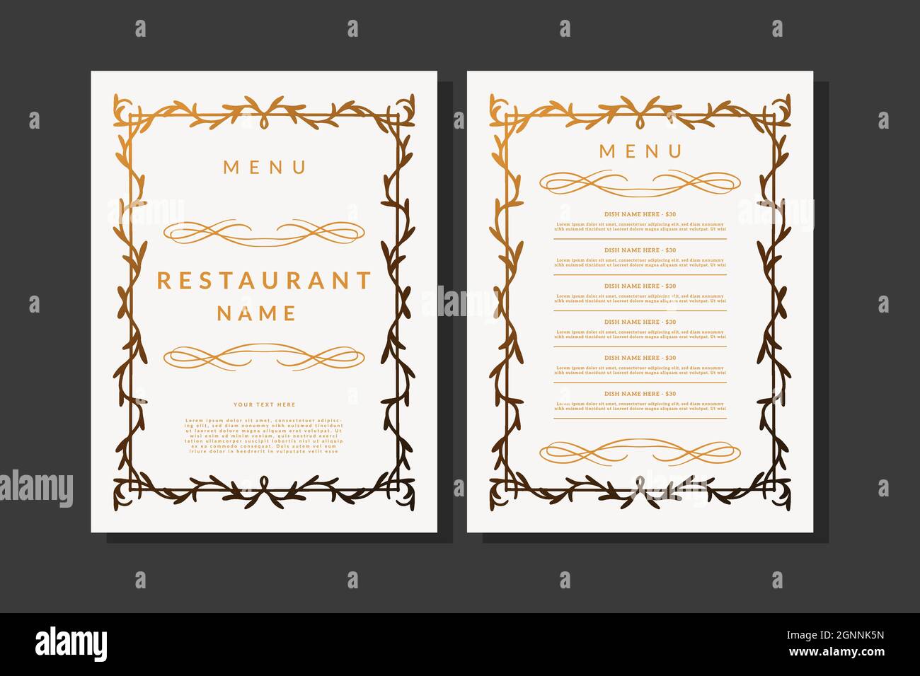 Restaurant Menu Border Design Template - Design Talk