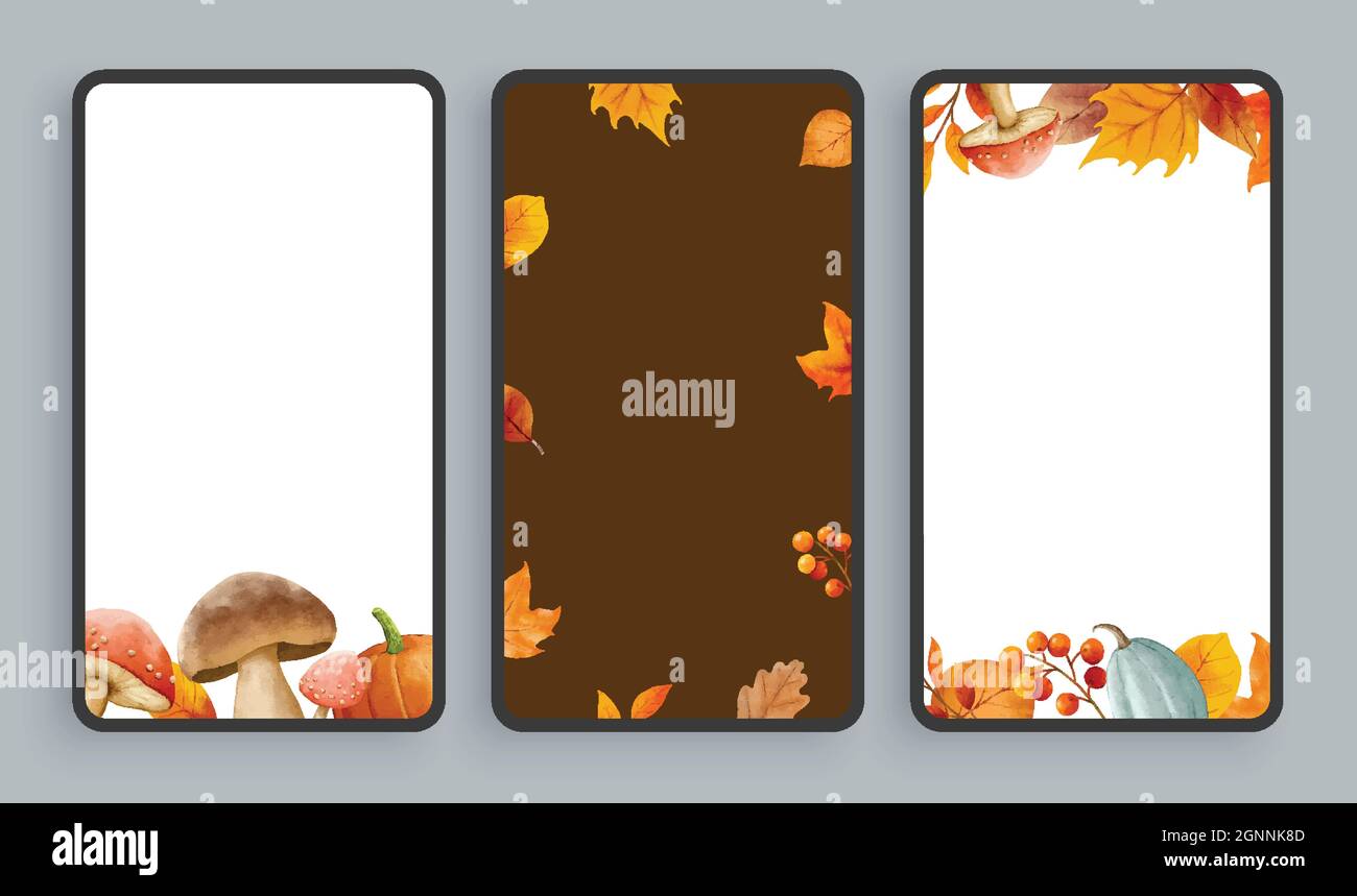 Autumn mobile screen background. Abstract smartphone background ...