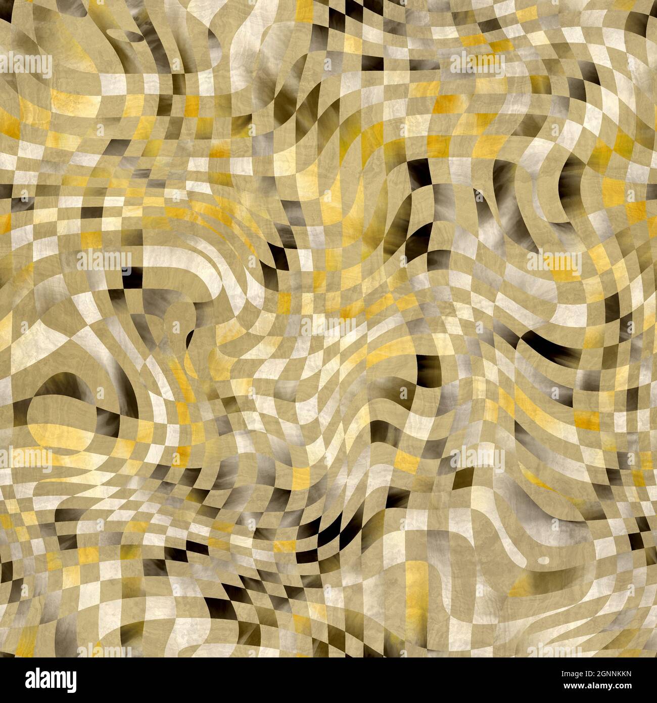 Seamless abstract wavy distorted check pattern for print Stock Photo ...
