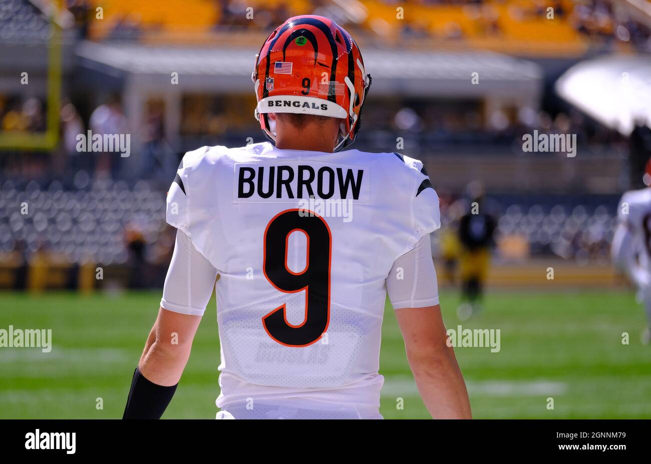 September 26th, 2021: Joe Burrow #9 during the Pittsburgh Steelers vs ...