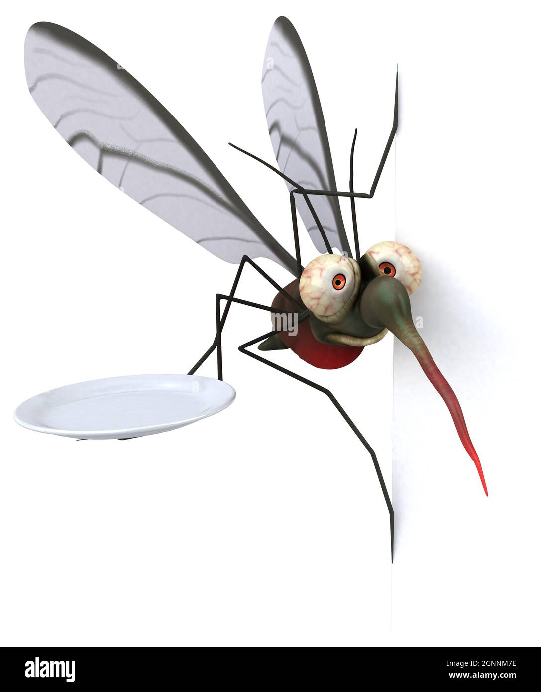 Mosquito - 3D Illustration Stock Photo - Alamy