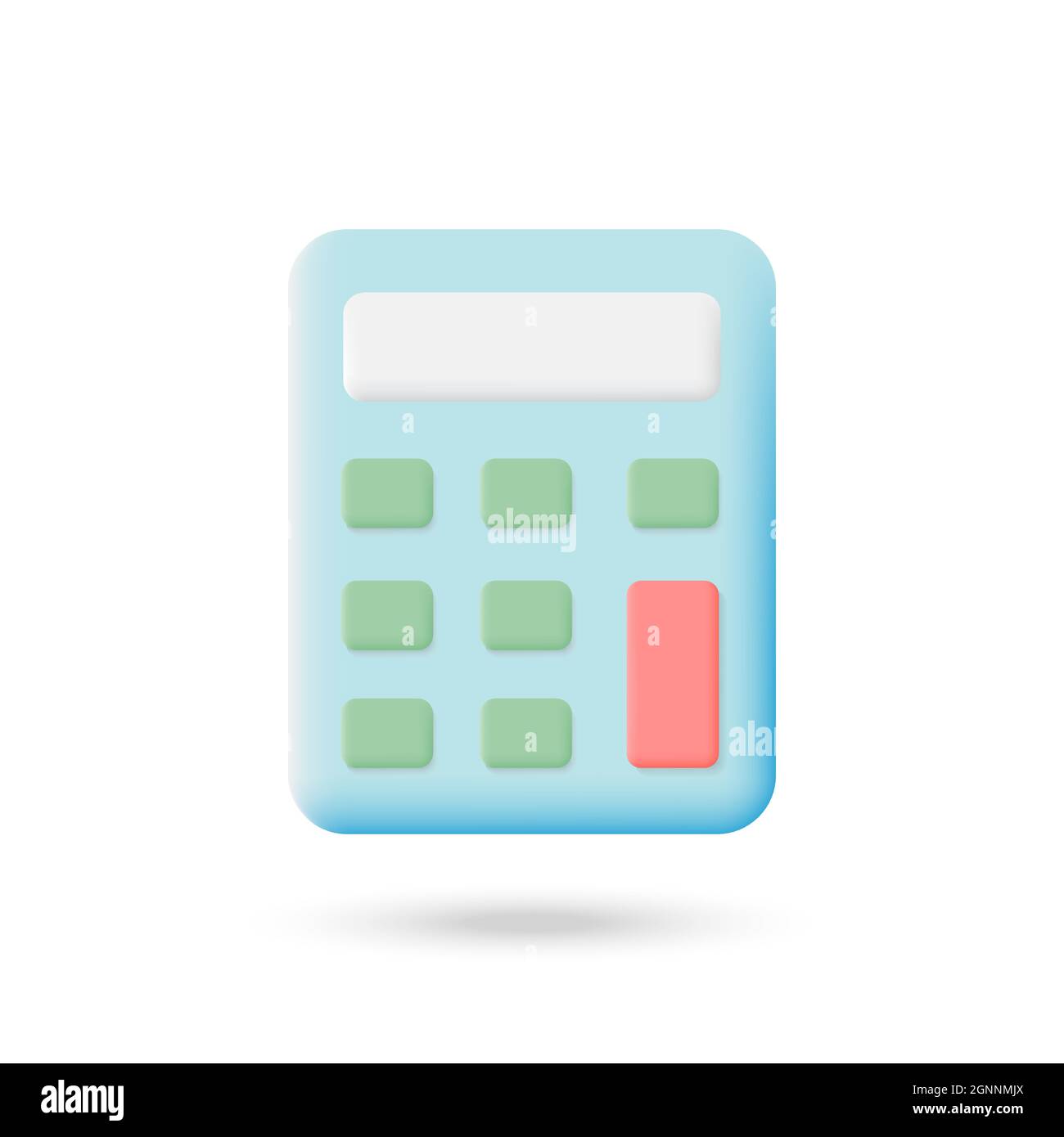 Calculator icon symbol 3d style Cut Out Stock Images & Pictures - Alamy