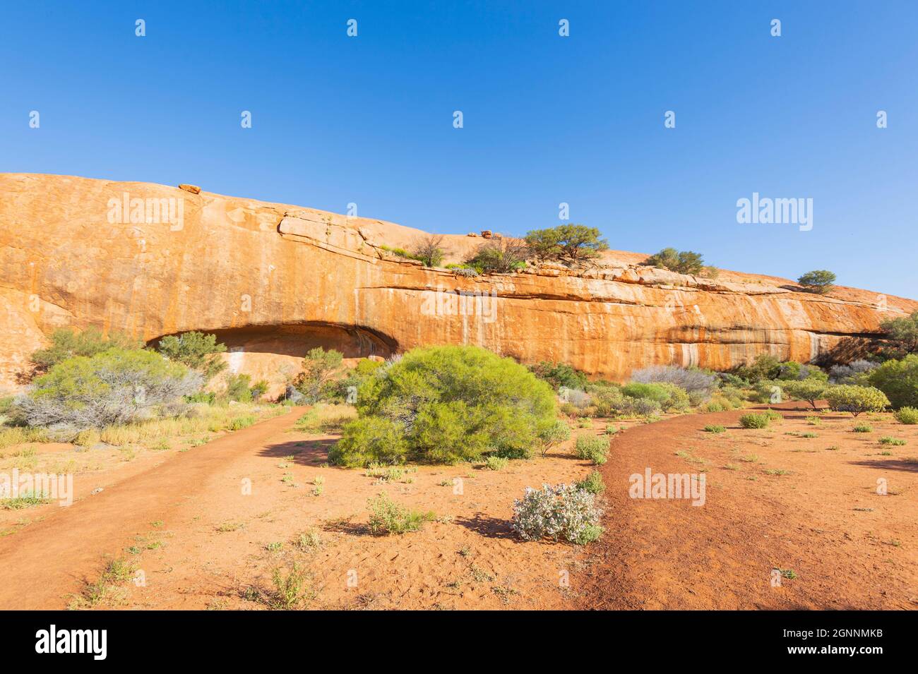 View of Walga Rock (Walganha), the second largest monolith in Australia ...