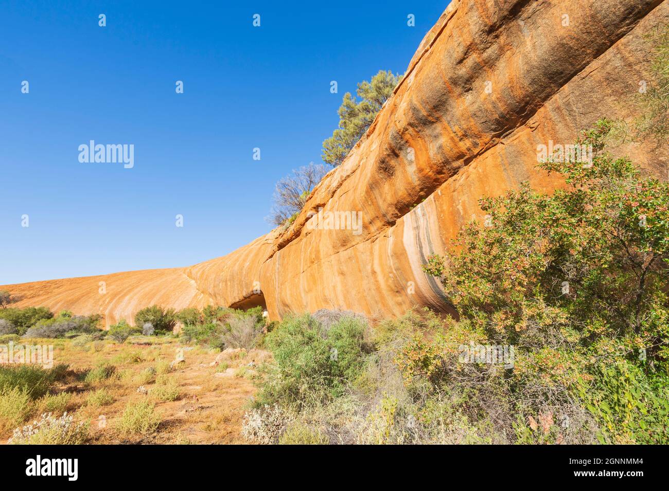 View of Walga Rock (Walganha), the second largest monolith in Australia ...