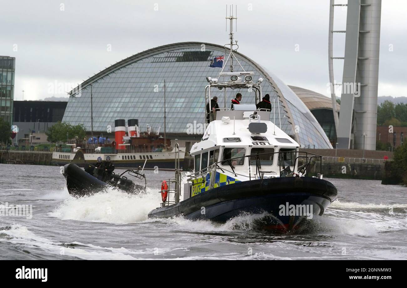 The Ministry of Defence Police Marine Unit demonstrate maneuvers on the ...