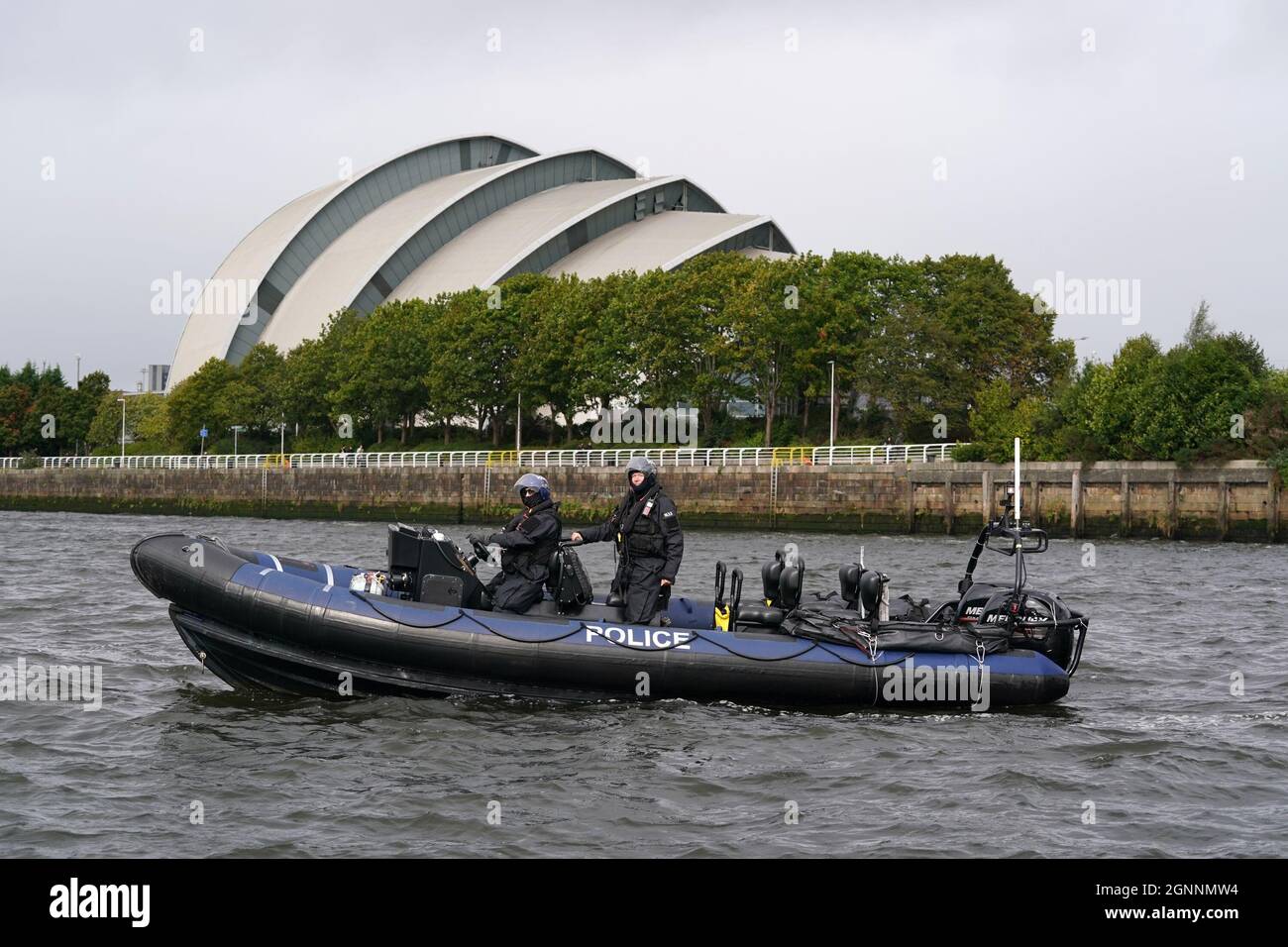 The Ministry of Defence Police Marine Unit demonstrate maneuvers on the ...