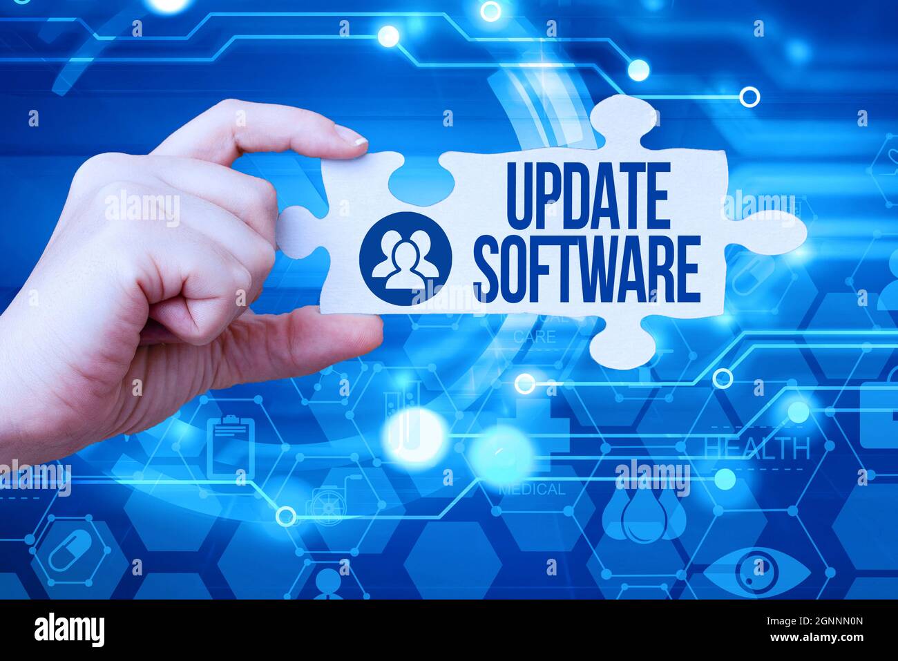 Conceptual caption Update Software. Internet Concept replacing program with a newer version of ...