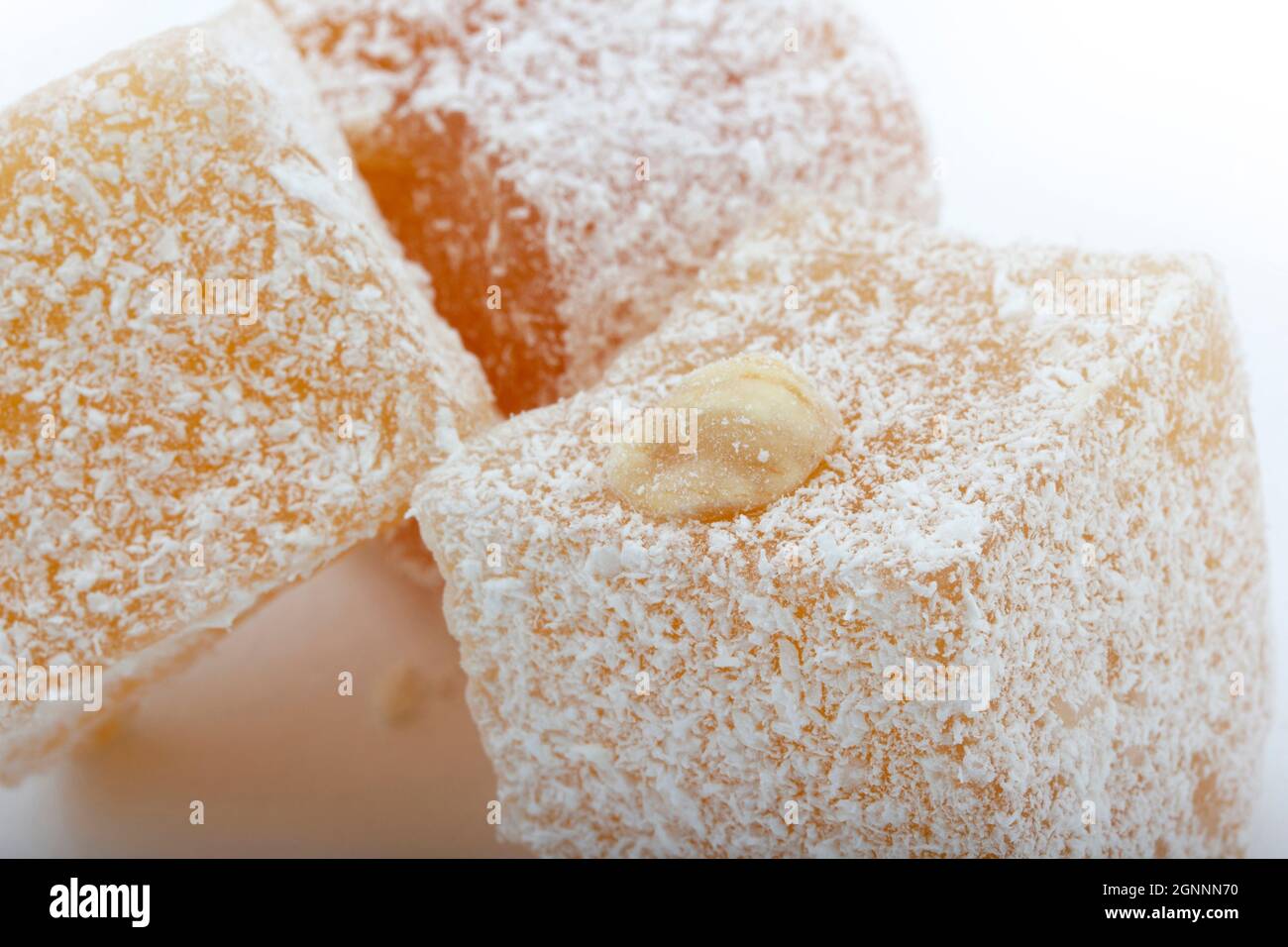 Turkish Delight with Hazelnut, traditional Stock Photo - Alamy