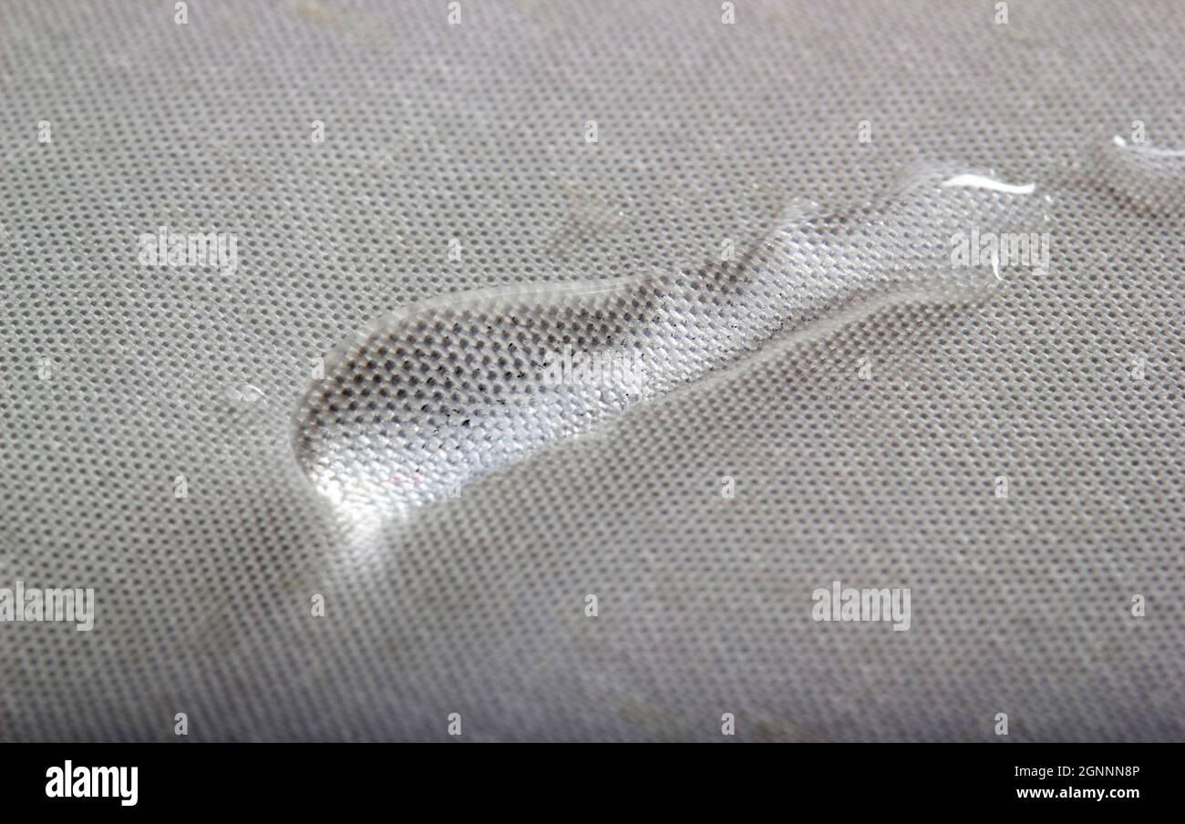 Water drop on the fabric Stock Photo - Alamy