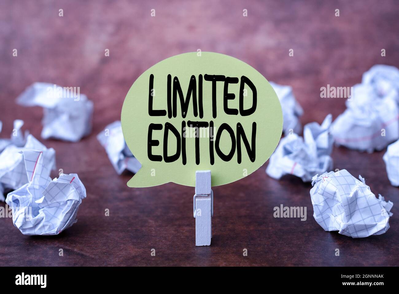 Conceptual caption Limited Edition. Business idea Work of something ...