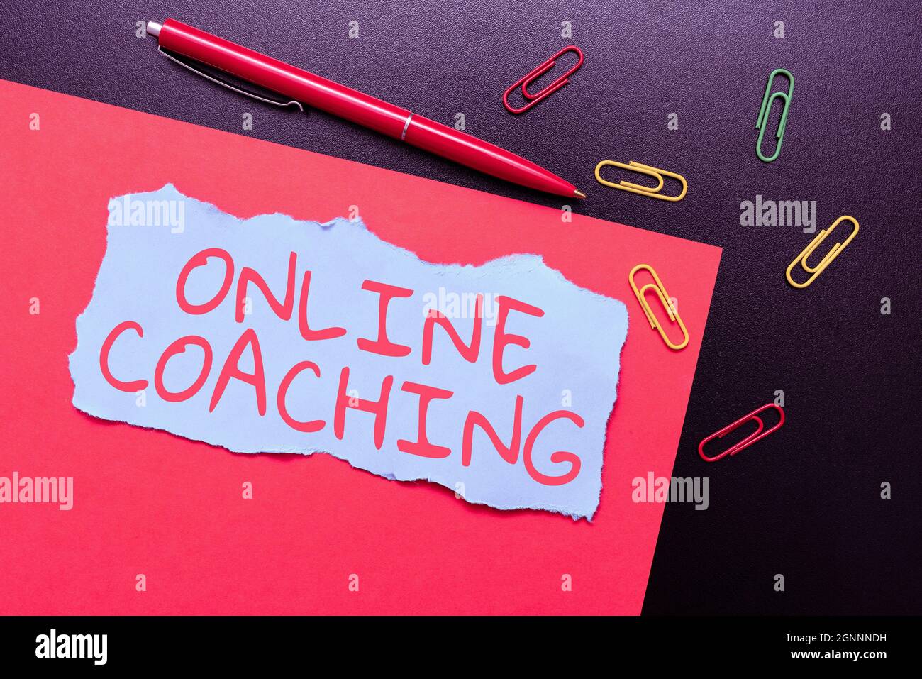 Conceptual caption Online Coaching. Business approach Learning from ...