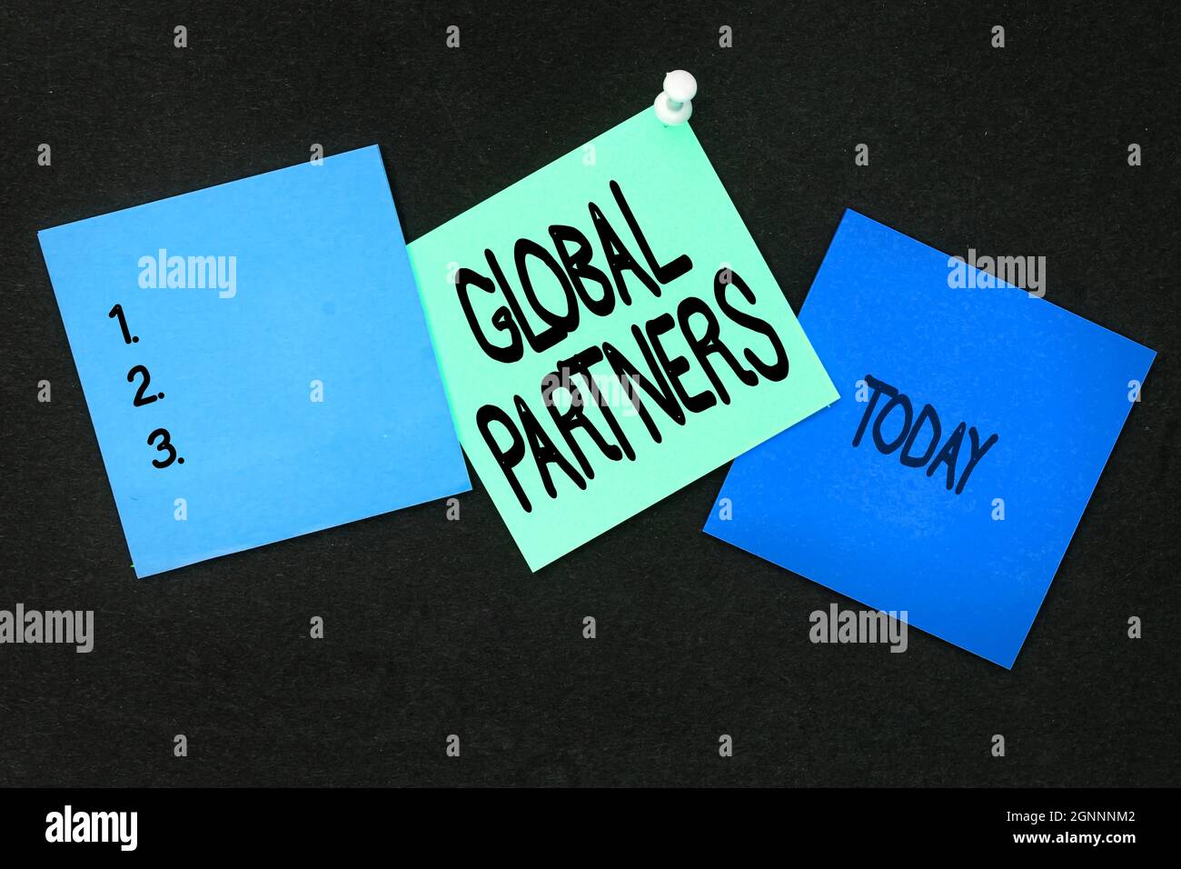 Conceptual display Global Partners. Business showcase Two or more firms ...