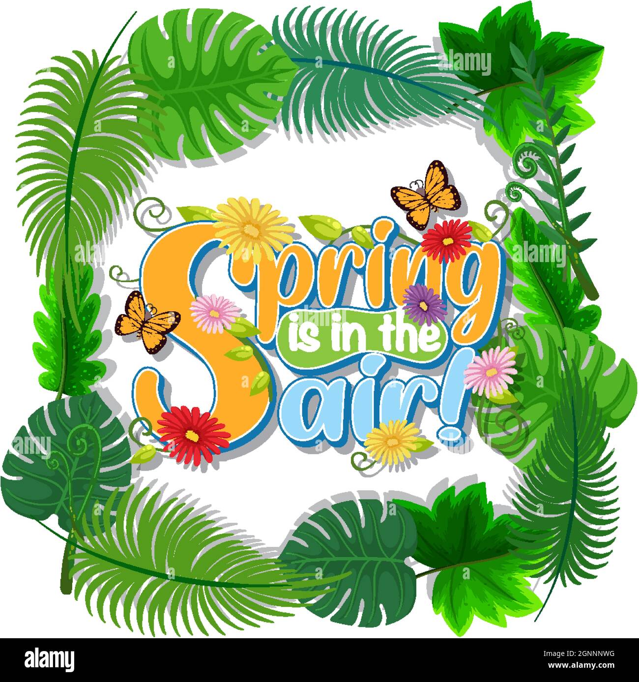 Floral spring banner template illustration Stock Vector Image & Art - Alamy