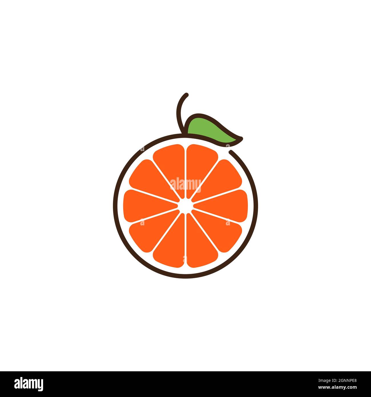 Orange Fresh design Vector icon illustration design Stock Photo - Alamy
