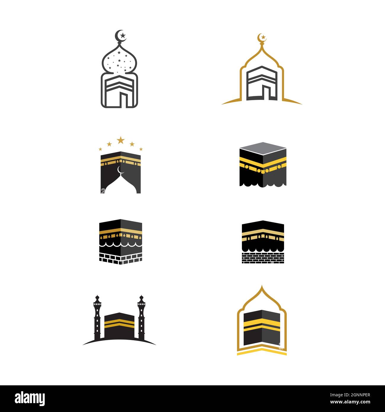 kaaba vector illustration icon design template Stock Photo - Alamy