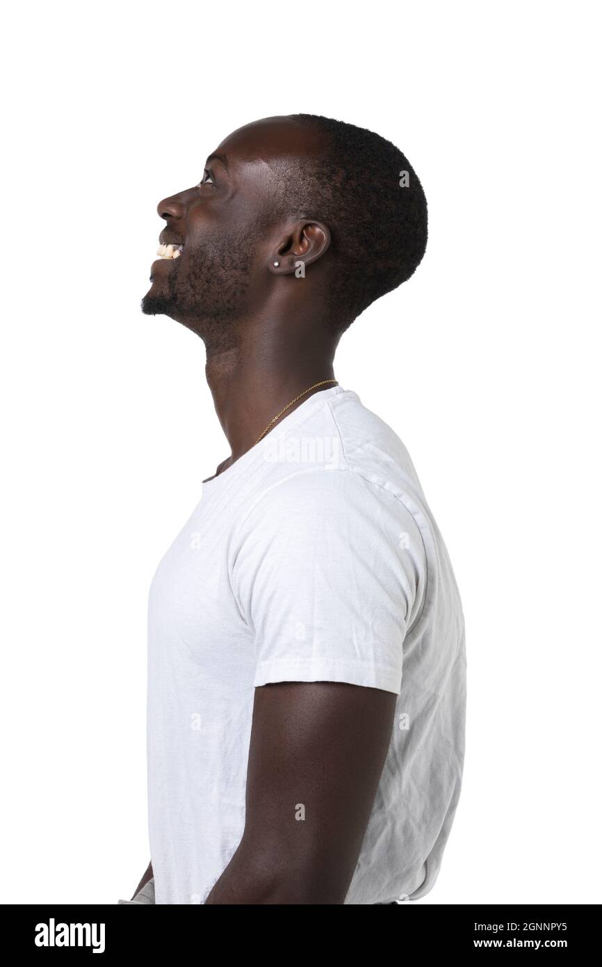 African american boy profile hi-res stock photography and images - Alamy