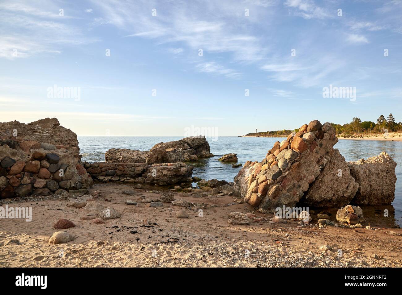 The Northern Forts are a part of Liepāja’s fortress, on sunset light ...