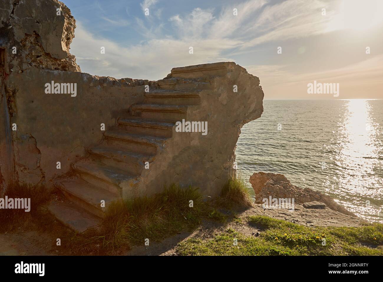 The Northern Forts are a part of Liepāja’s fortress, on sunset light ...
