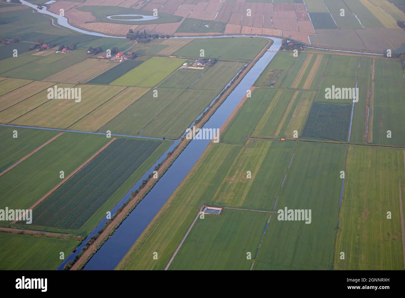 Agricultural landscape of Friesland, one of the northern provinces of ...