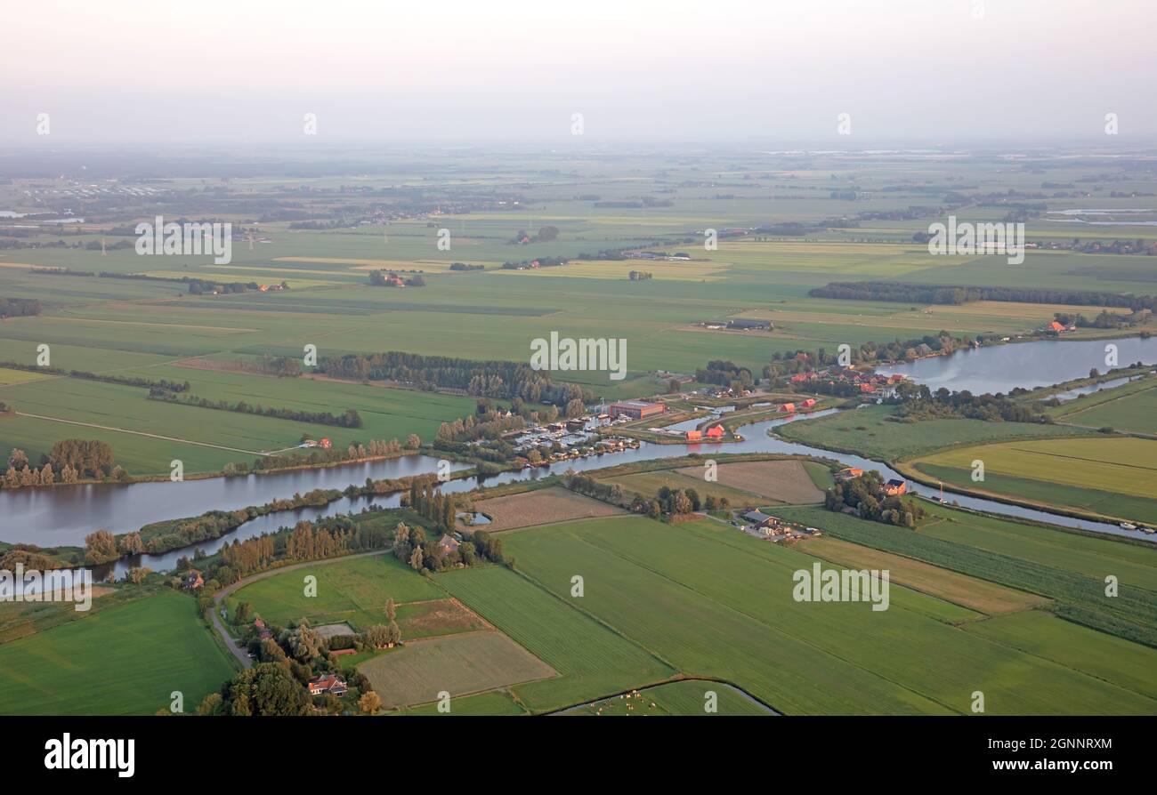 Agricultural landscape of Friesland, one of the northern provinces of ...
