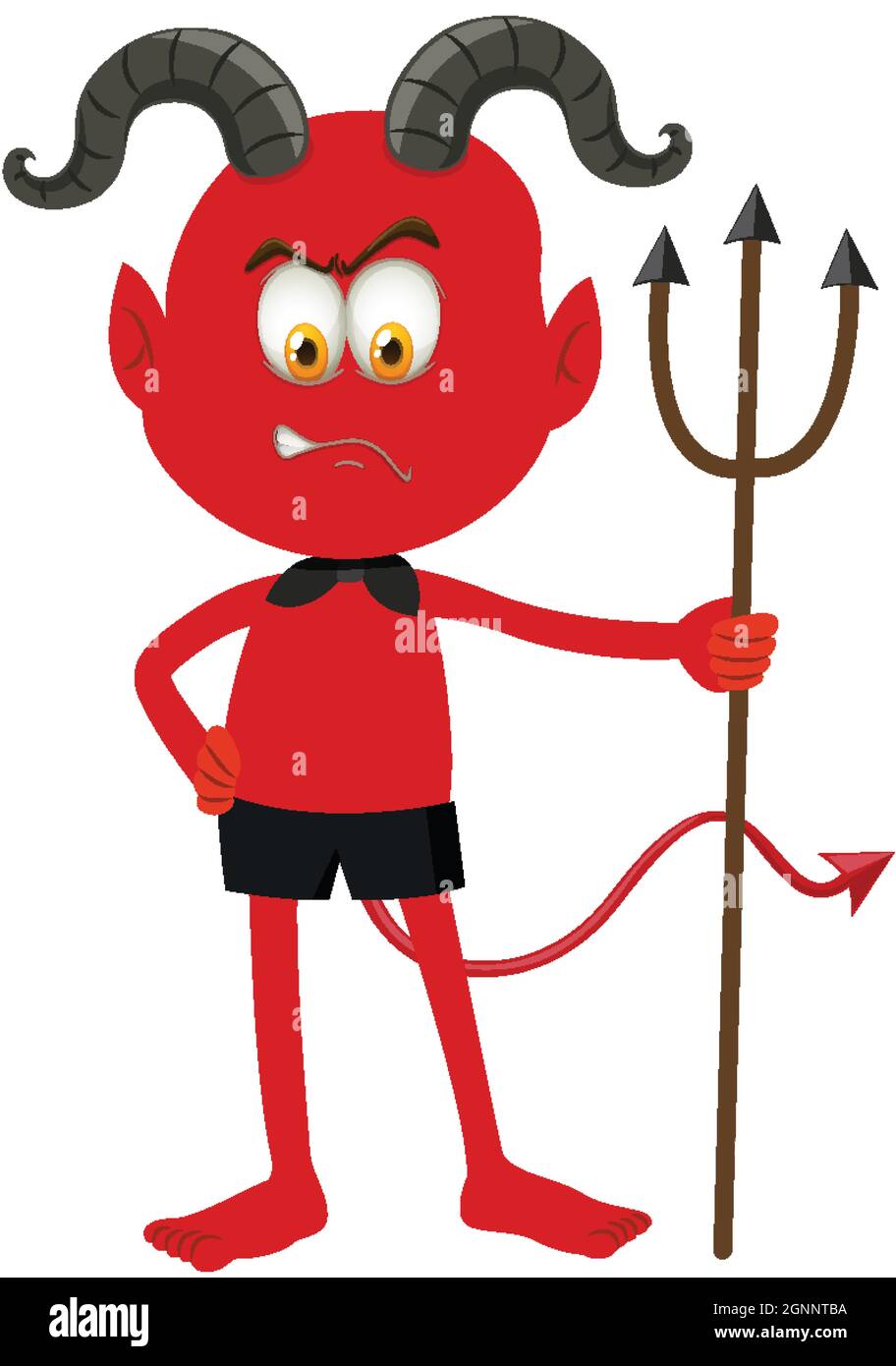 A red devil cartoon character with facial expression illustration Stock ...