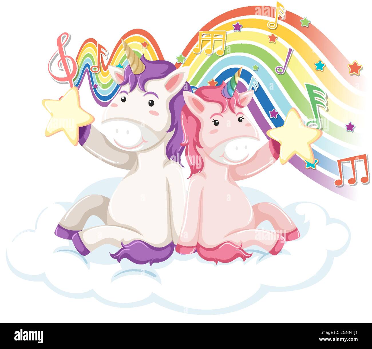 Two unicorns Cut Out Stock Images & Pictures - Alamy