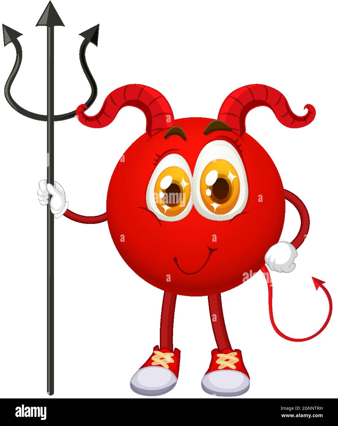 A red devil cartoon character with facial expression illustration Stock ...