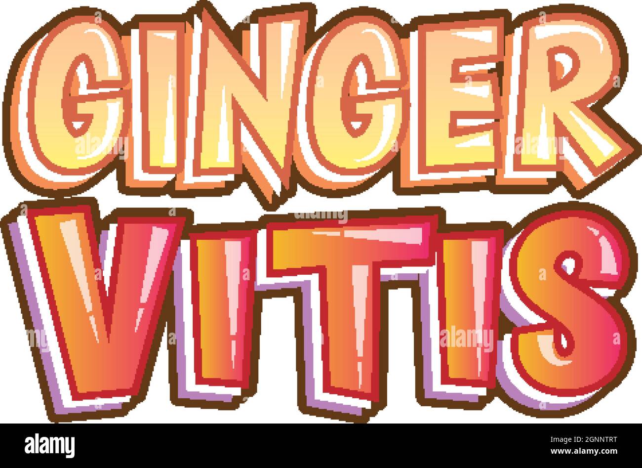 Ginger Vitis logo text design illustration Stock Vector Image & Art - Alamy