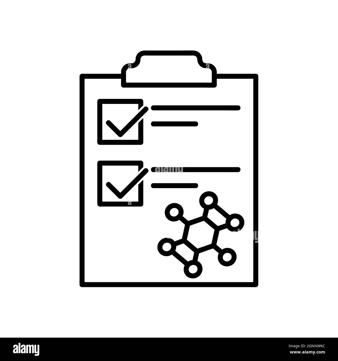 Medical document on clipboard flat icon. Pictogram for web. Line stroke ...