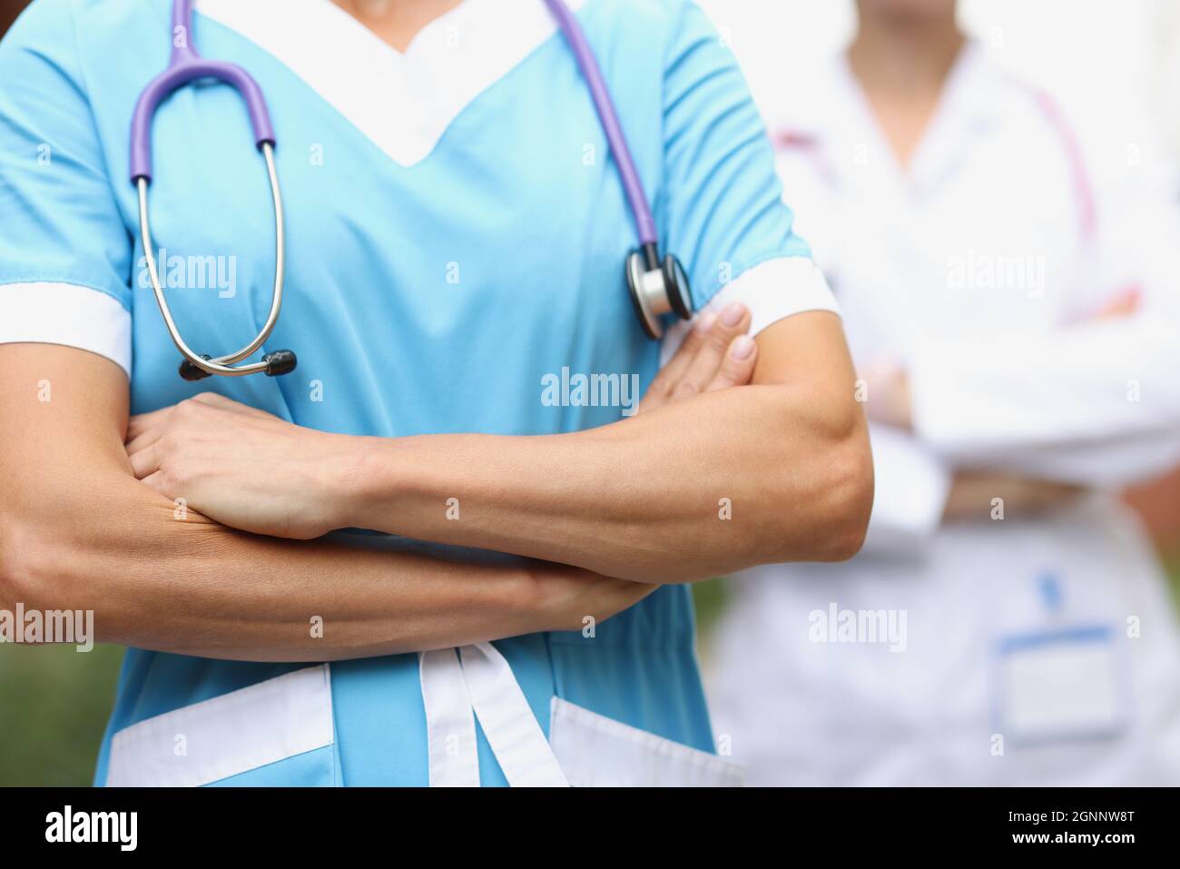 Folded hands stand hi-res stock photography and images - Alamy