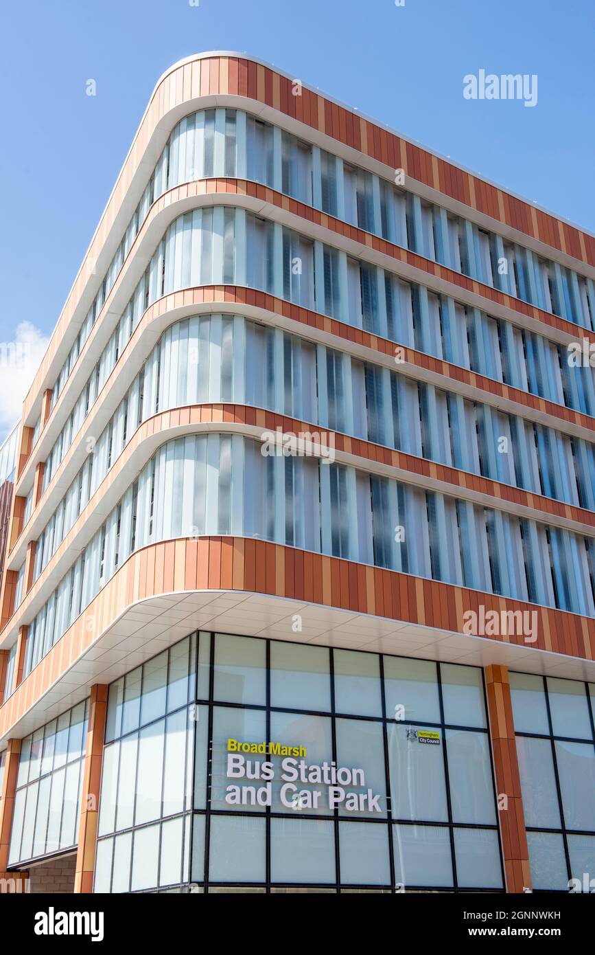 The new Broad Marsh Car Park in Nottingham City, Nottinghamshire ...