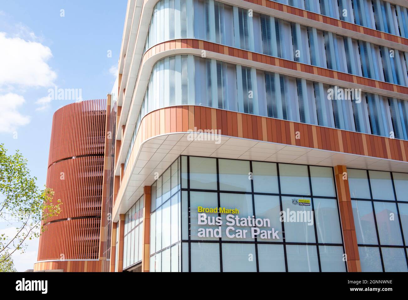 The new Broad Marsh Car Park in Nottingham City, Nottinghamshire ...