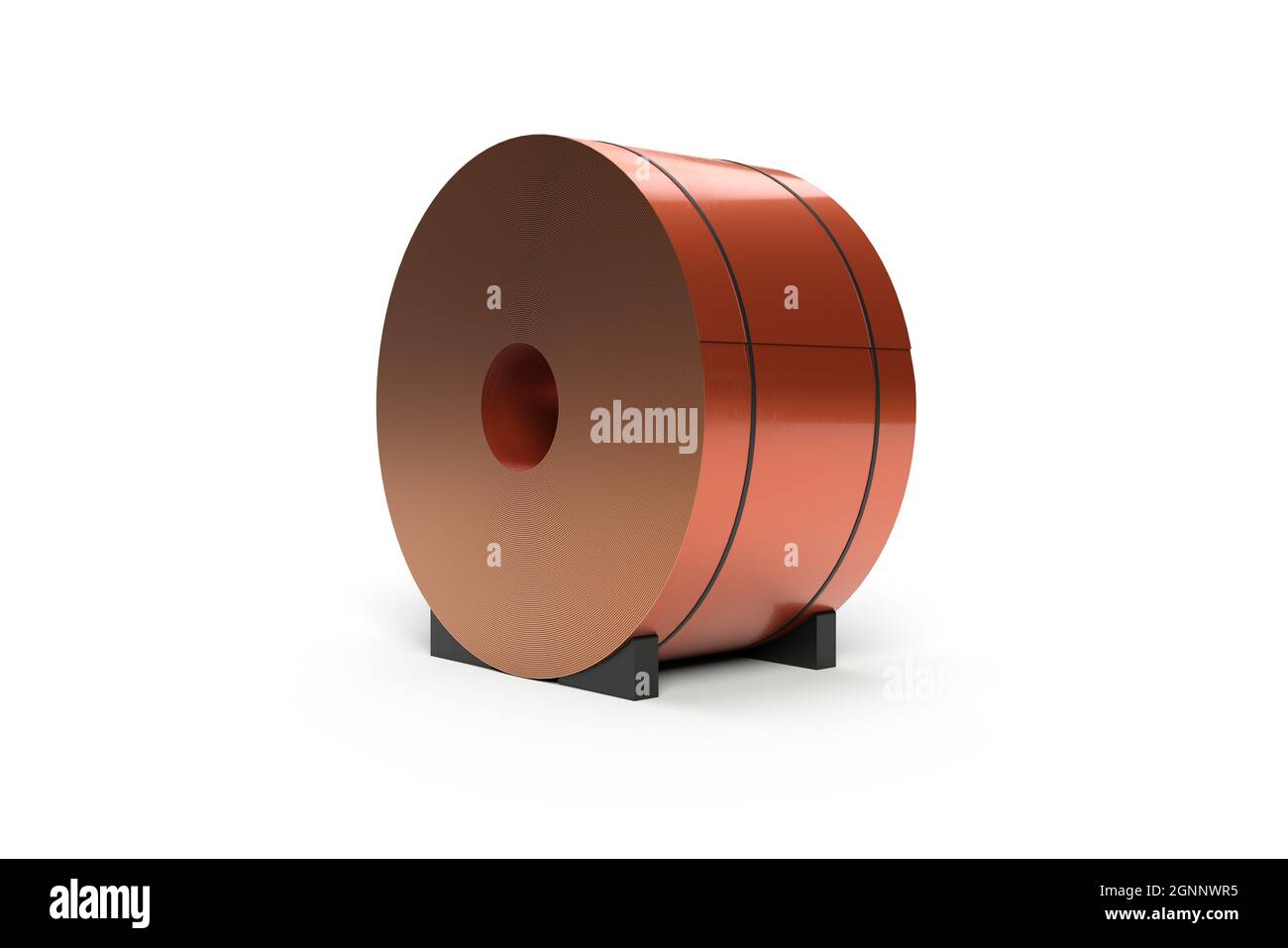 metal coil on white background - 3D Rendering Stock Photo - Alamy
