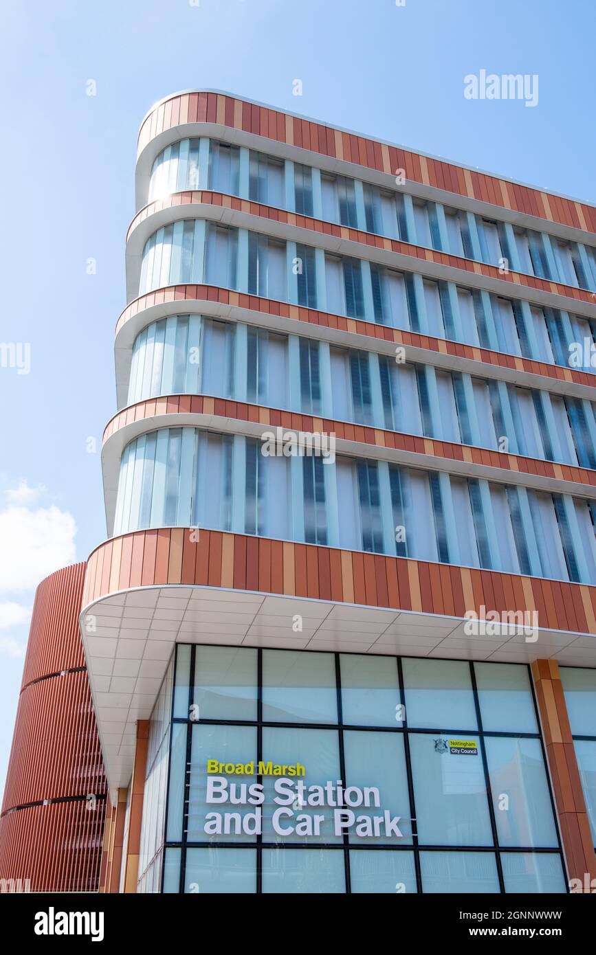 The new Broad Marsh Car Park in Nottingham City, Nottinghamshire ...