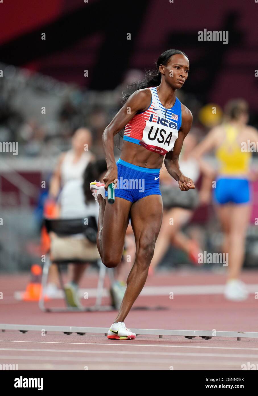 Dalilah Muhammad competing in the 2020 Tokyo Olympics Stock Photo - Alamy