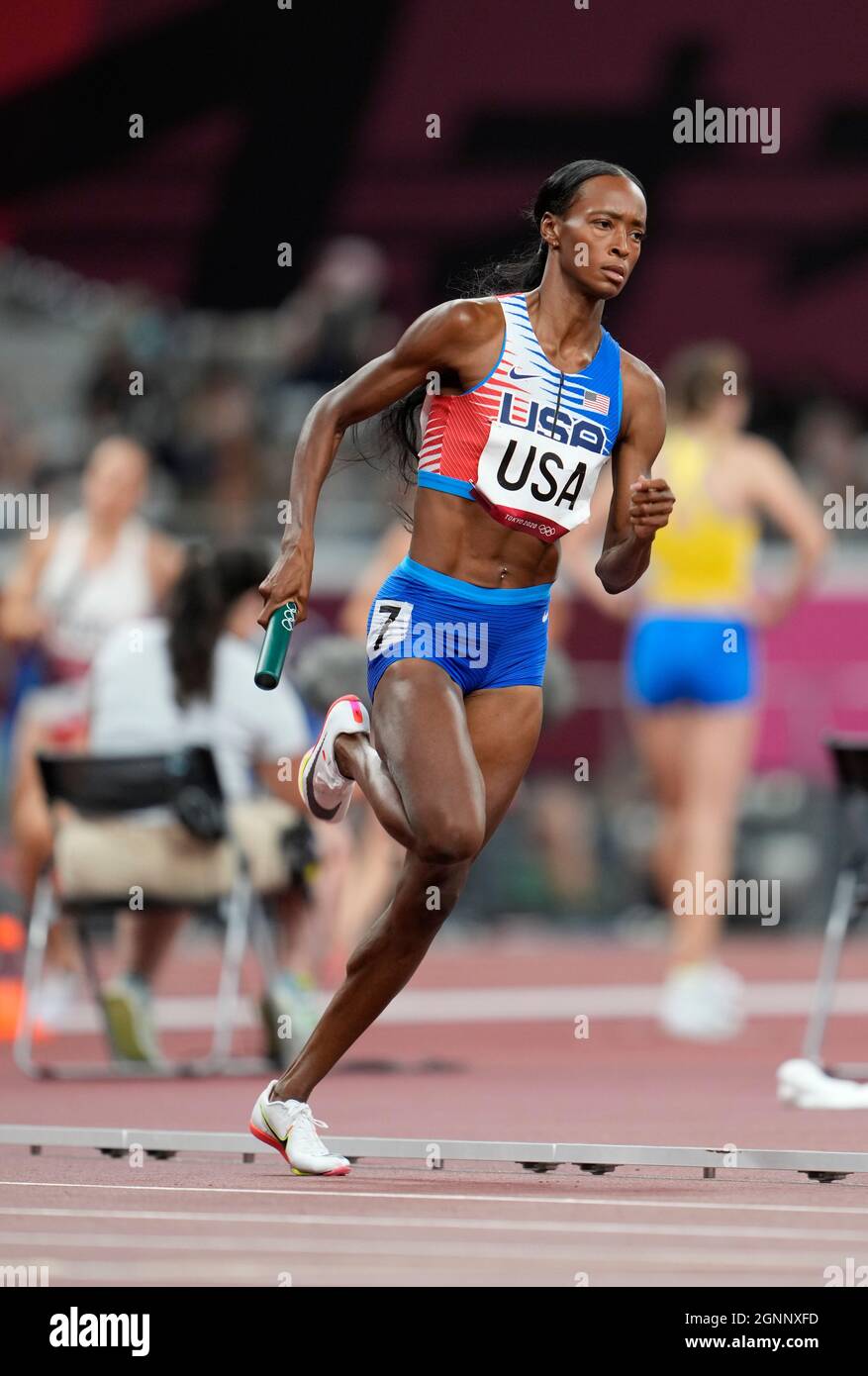 Dalilah Muhammad competing in the 2020 Tokyo Olympics Stock Photo - Alamy