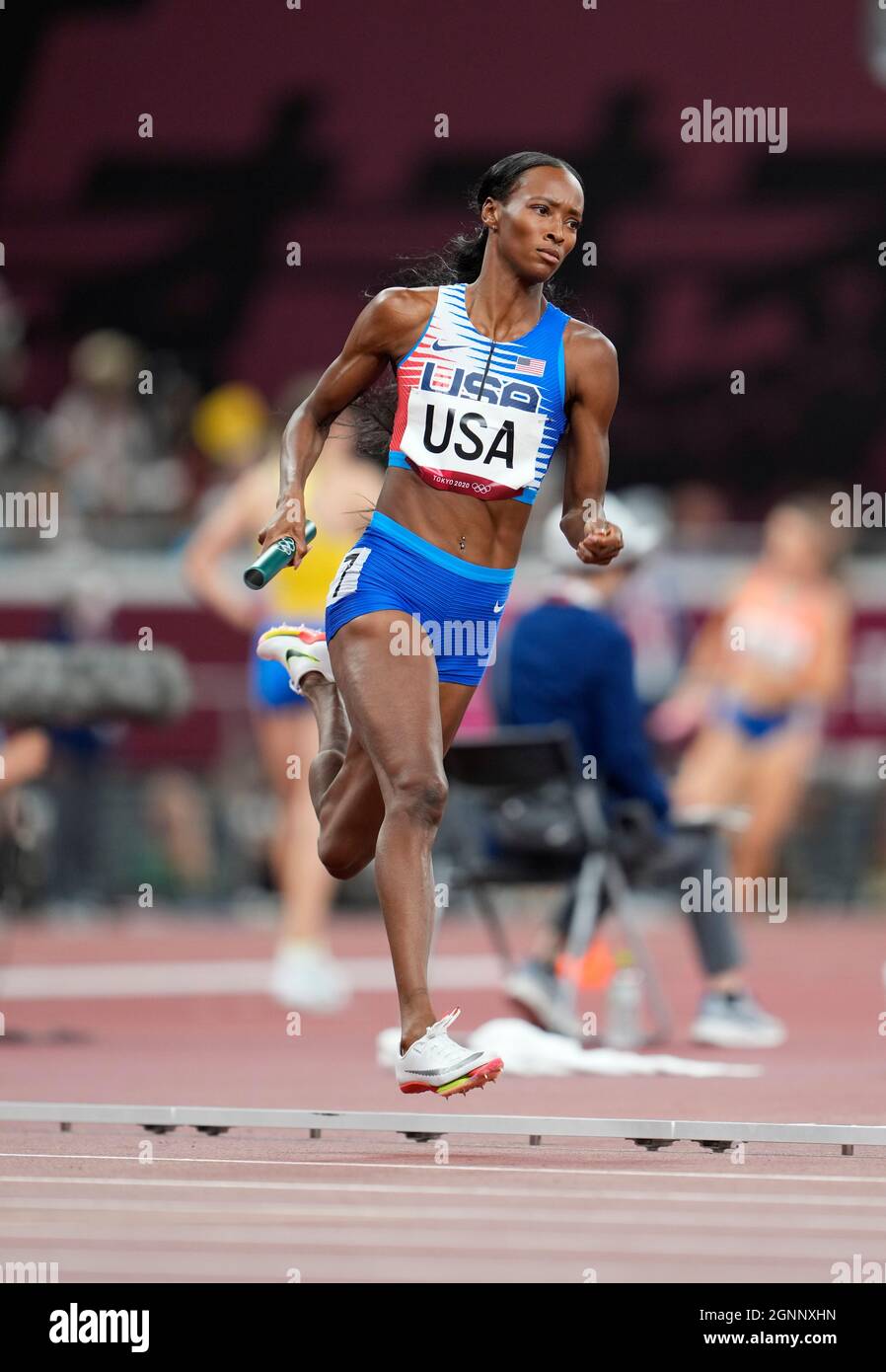 Dalilah Muhammad competing in the 2020 Tokyo Olympics Stock Photo - Alamy